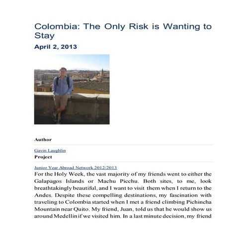 Colombia, the only risk | PDF