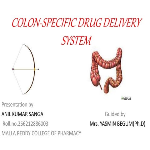 Colon Specific Drug Delivery System Pptx