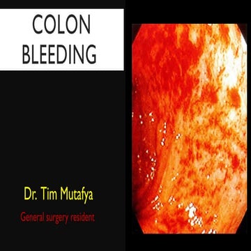 Colon bleeding approach and investigations | PPT