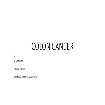 Colon cancer | PPTX