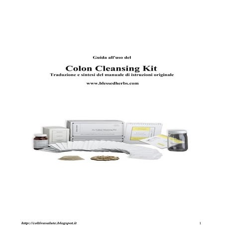 Guida in italiano del Colon Cleansin Kit | PDF