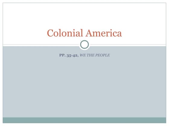 Colonial America | PPT