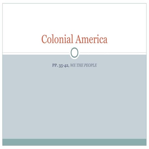 Colonial America | PPT