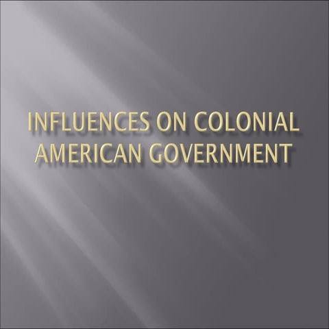 Colonial government | PPT