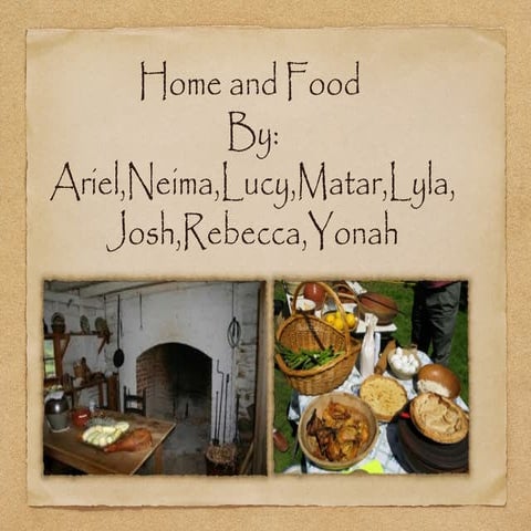 Colonial home and food | PPT