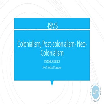 A background reading from: Ania Loomba's Colonialism & Post colonialism ...