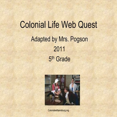 Colonial life | PPT