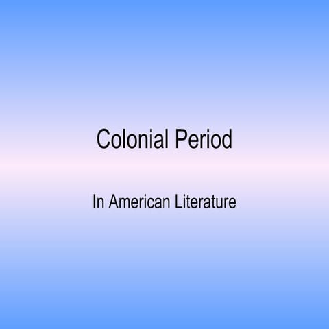 Colonial period | PPT