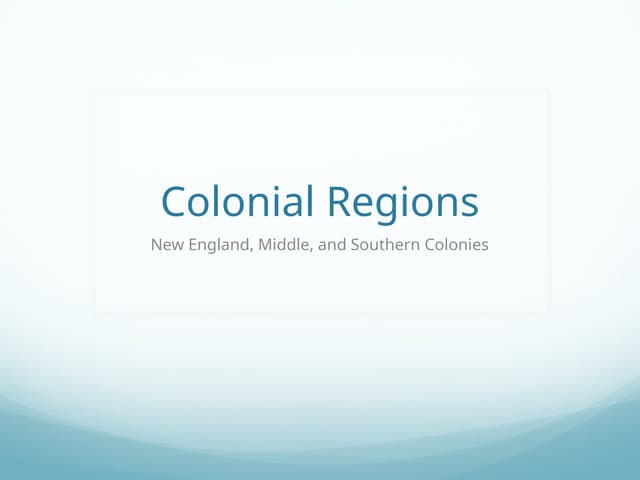 Tension In The Colonies (Level I & Ii) | PPT