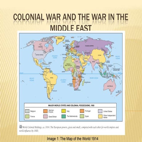 World War I: Colonial War And The War In The Middle East | PPTX