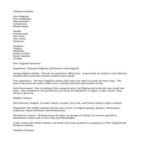 The thirteen colonies ppt. (1) | PPTX