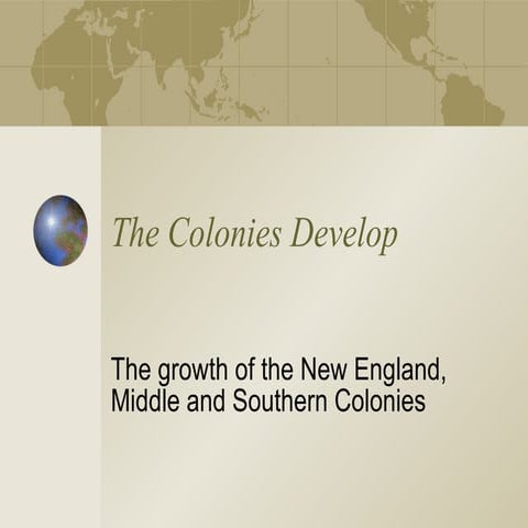 The Colonies Develop | PPT