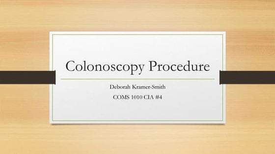 Colonoscopy | PPTX