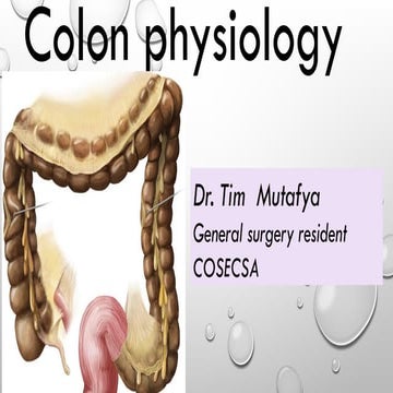 colon physiology and surgical application | PPT
