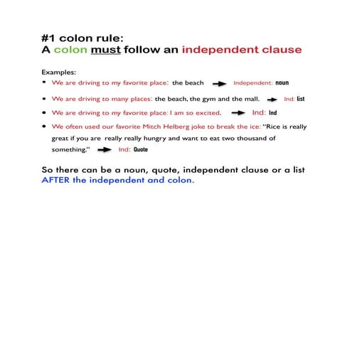 Colons #1 Rule | PDF