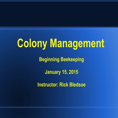 Colony management pdf | PDF
