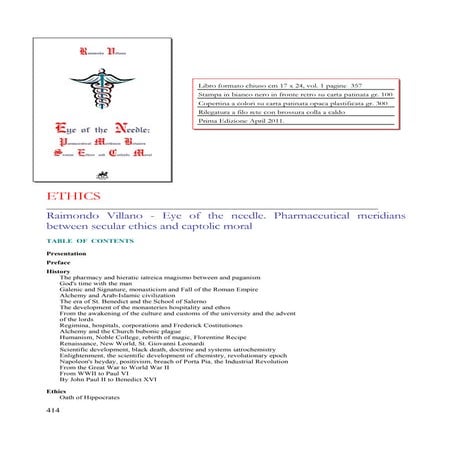 Colophon libro R. Villano "eye of the needle" | PDF