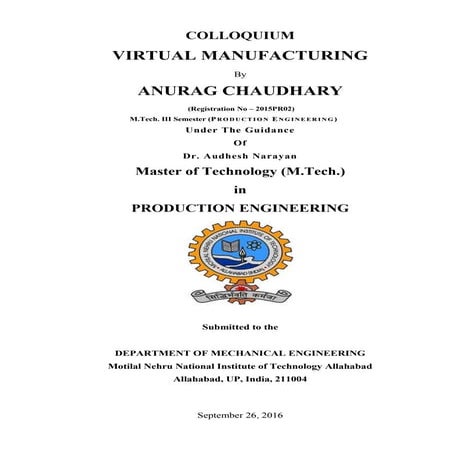 Virtual Manufacturing | PDF