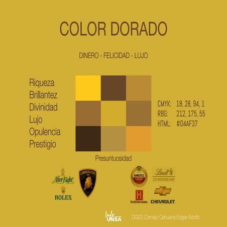Código De Color Dorado Cmyk