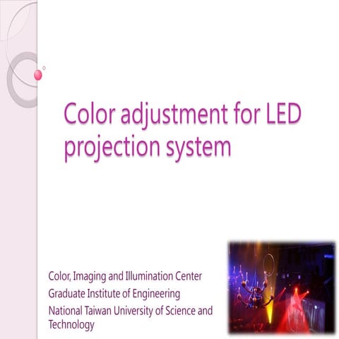 Color adjustment of led | PDF