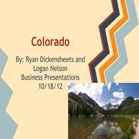 Colorado Logan Nelson and Ryan Dickensheets | PDF