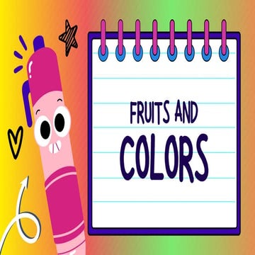 Colores y frutas en ingles para niños de primaria | PDF