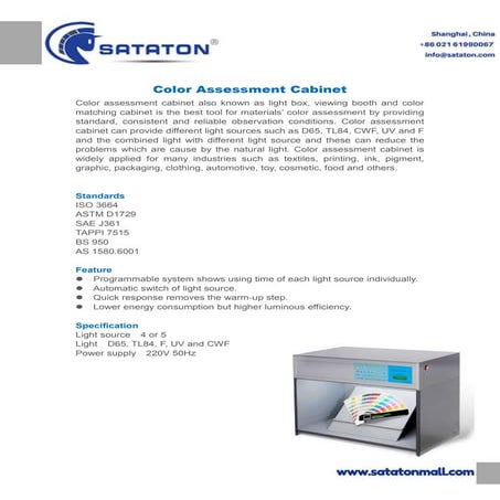 Color assessment cabinet | PDF