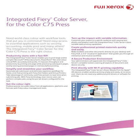 Color c75 Server | PDF