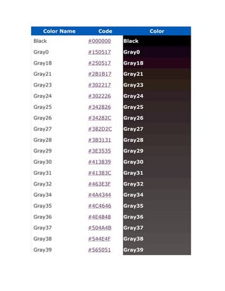 Complete websafe-colors-code | PDF