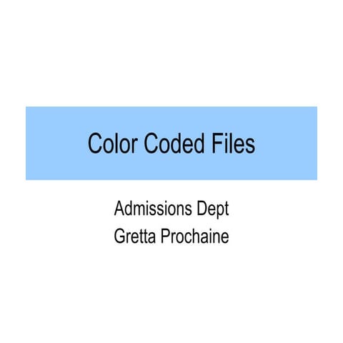 Color Coded Files