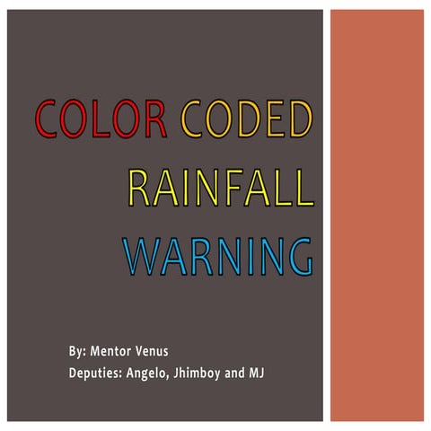 Color coded rainfall warning | PPT