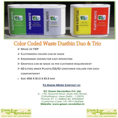 Color code Duo & Trio Dustbin | PDF