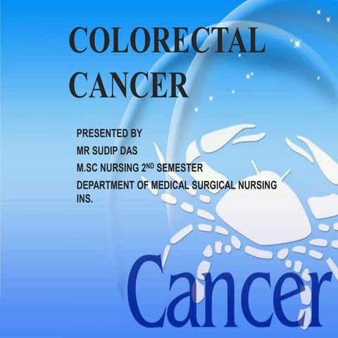 Colorectal cancer | PPTX