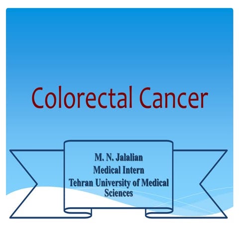 Colorectal cancer online | PPT