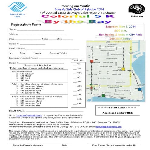 Colorful 5 k by the bay form | PDF | Law