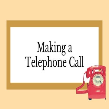 Making a Telephone Call | PPT