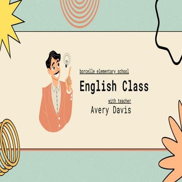 Pastel Illustration Computer UI English Class Education Presentation (1 ...