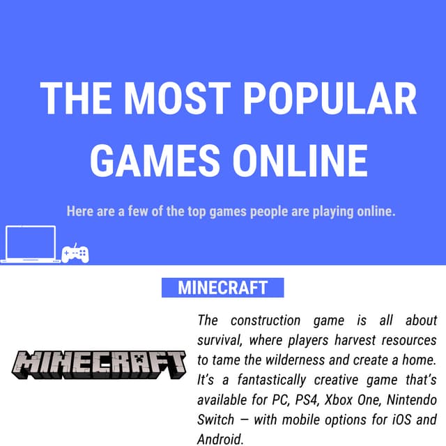 THE MOST POPULAR GAMES ONLINE | PDF