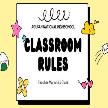 Colorful Pastel Animated Handwritten and Illustrated Classroom Rules ...