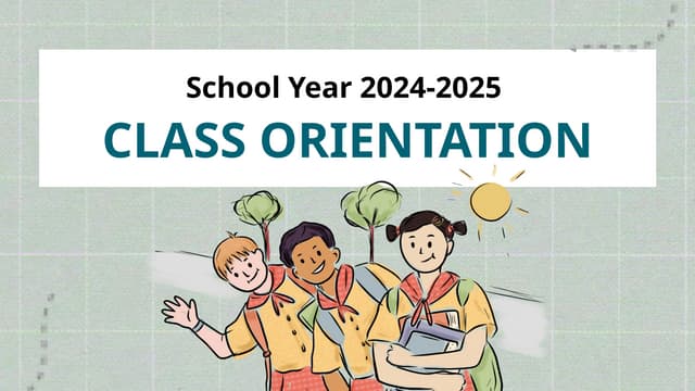 Colourful Illustrative Back to School Orientation Agenda Education ...