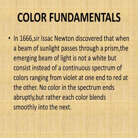 Color fundamentals | PPTX