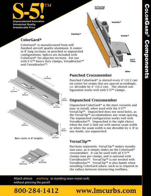 S-5! ColorGard System Installation Instructions | PDF