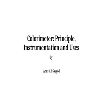 About Colorimeter, principle, parts, uses , diagram , advantages ...