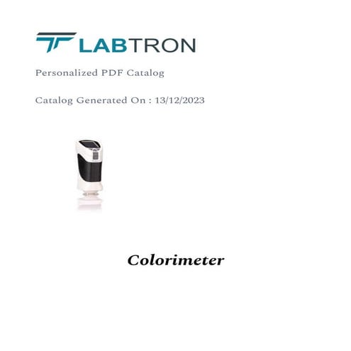 colorimeter laboratory equipment product | PDF | Physics | Science