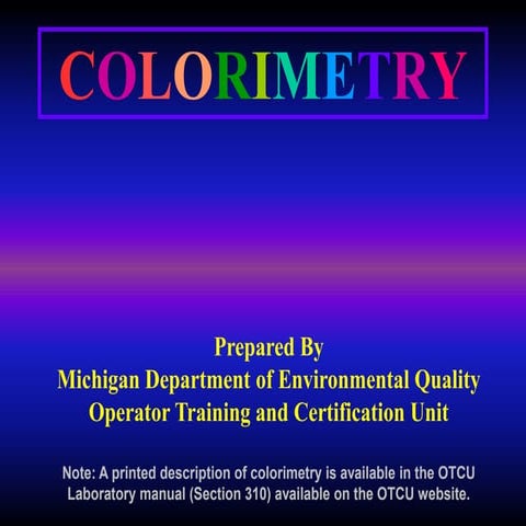 colorimetry-basics for analytical chemistry.ppt