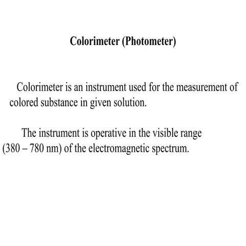 Colorimetry | PPT