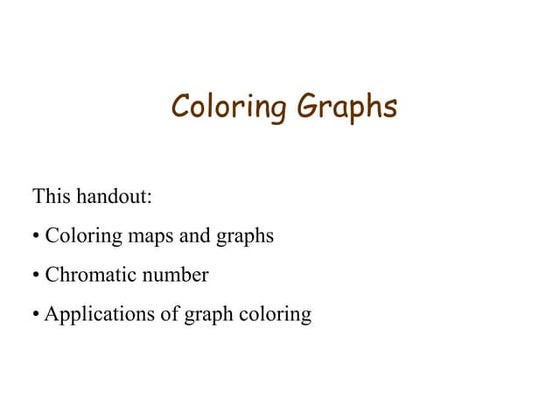 Graph coloring | PPTX
