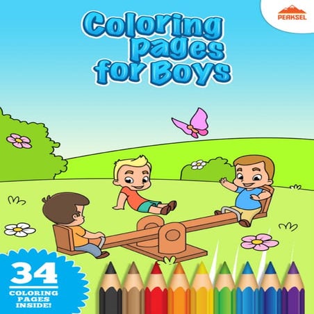 Coloring Pages for Boys – Printable Coloring Book for Little Men | PDF