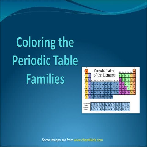Coloring The Periodic Table Families | PPT