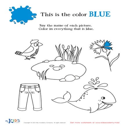 Learning Color Blue for Toddlers and Preschool | PDF